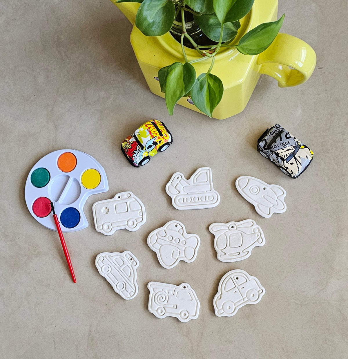 Transportation clay charms for kids — ItsHerWay.com